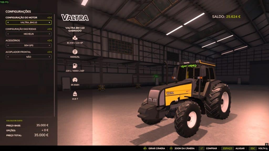 FS25 Valtra BM 100 v1.0 - FS 25 Tractors Mod Download