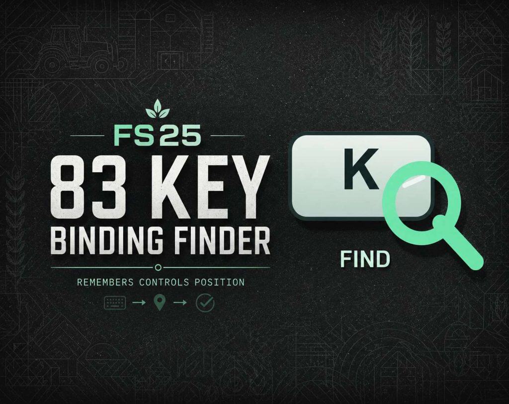 FS25 83 Key Binding Finder v1.0 - FS 25 Other Mod Download