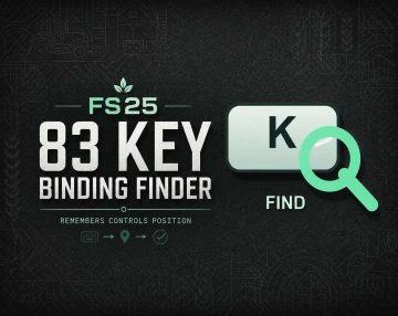 FS25 83 Key Binding Finder v1.0 - FS 25 Other Mod Download