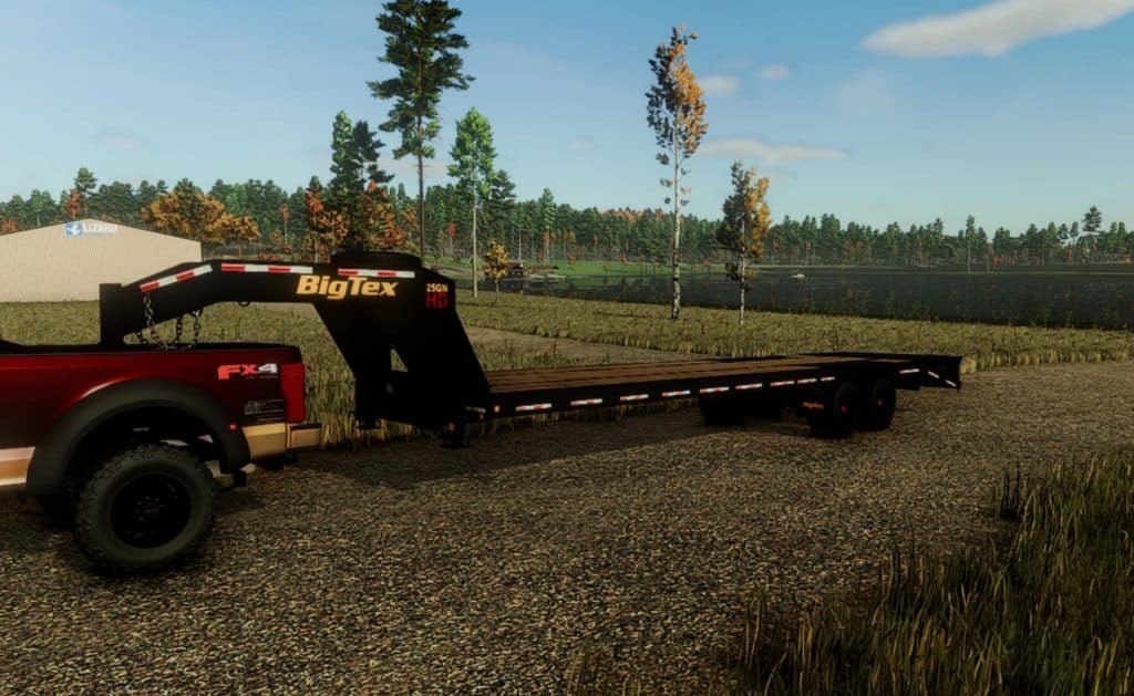 FS25 BigTex Gooseneck Trailer v1.0 - FS 25 Trailers Mod Download