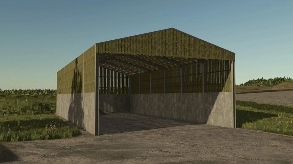 FS25 British Silage Shed v1.0 - FS 25 Buildings Mod Download