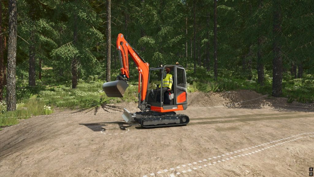 FS25 Kubota KX27 BETA v1.0 - FS 25 Forklifts / Excavators Mod Download