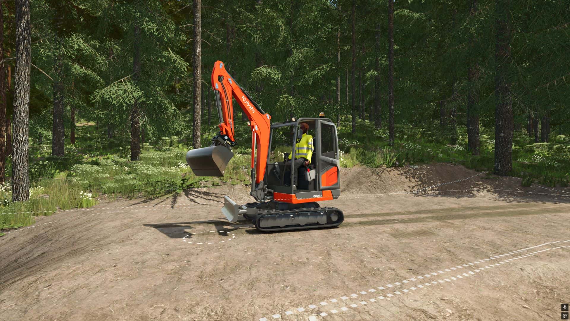 FS25 Kubota KX27 BETA v1.0 - FS 25 Forklifts / Excavators Mod Download