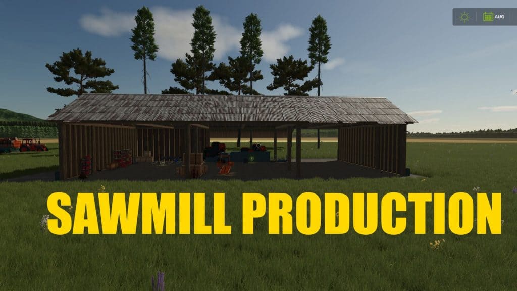 FS25 Animated Sawmill v1.0.0.1 - FS 25 Buildings Mod Download