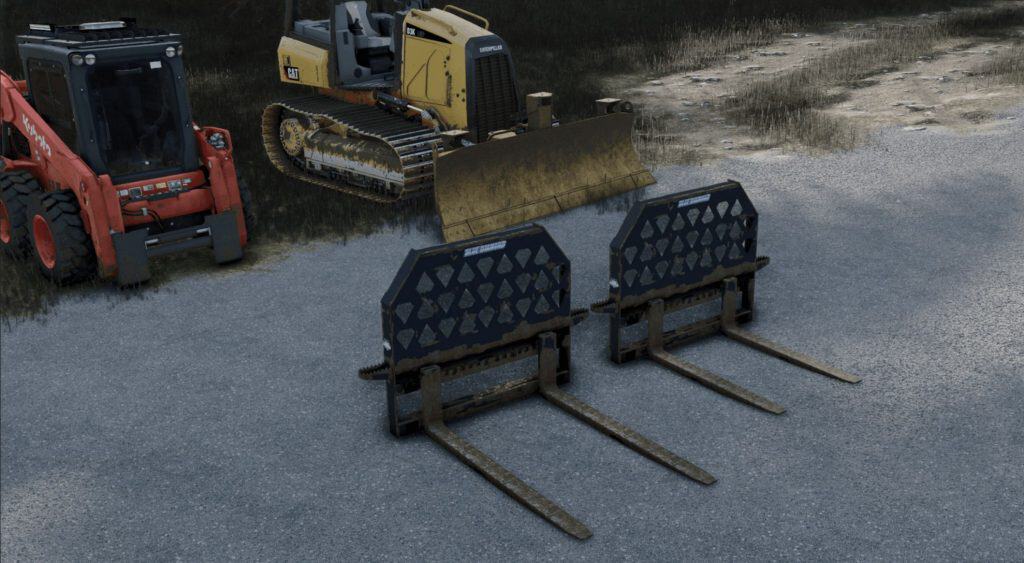 FS25 Blue Diamond Pallet Forks v1.0 - FS 25 Implements & Tools Mod Download