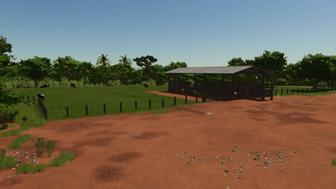 FS25 Brazilian Cow Pen With Loader v1.1 - FS 25 Buildings Mod Download