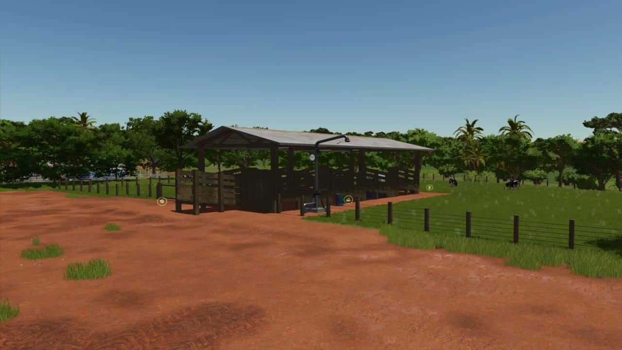 FS25 Brazilian Cow Pen With Loader v1.1 - FS 25 Buildings Mod Download
