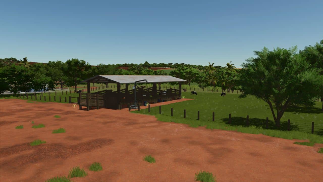 FS25 Brazilian Cow Pen With Loader v1.1 - FS 25 Buildings Mod Download