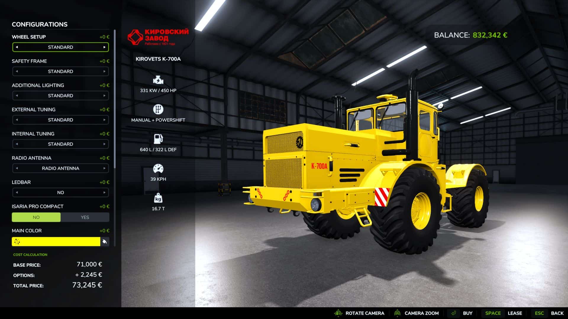 FS25 KIROVETS K-700A K-701 v1.2 - FS 25 Tractors Mod Download