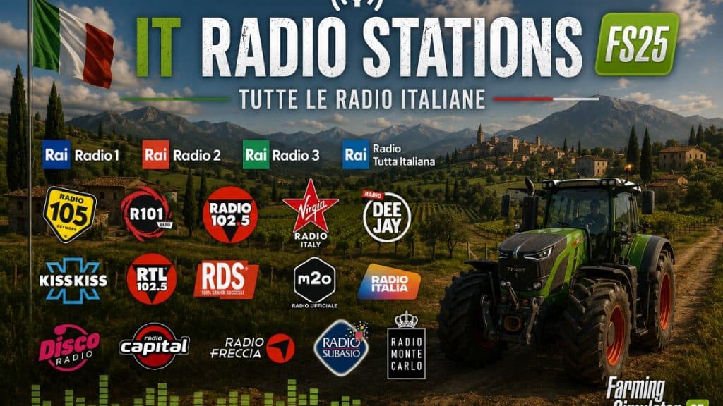 FS25 Italian radio stations v1.0 - FS 25 Other Mod Download