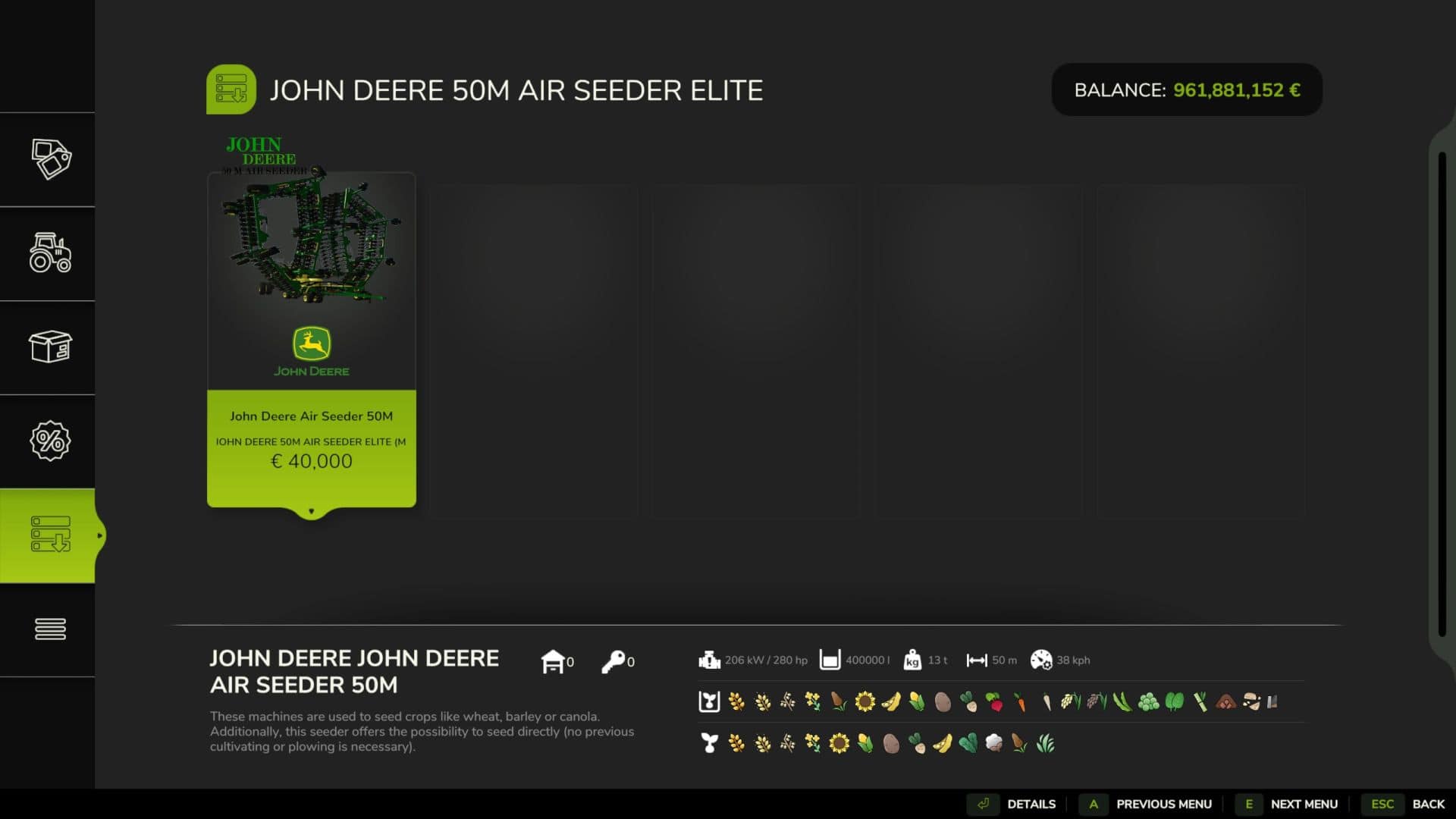 FS25 John Deere Air Seeder 50M - Tuning Edition v1.0 - Mod Download