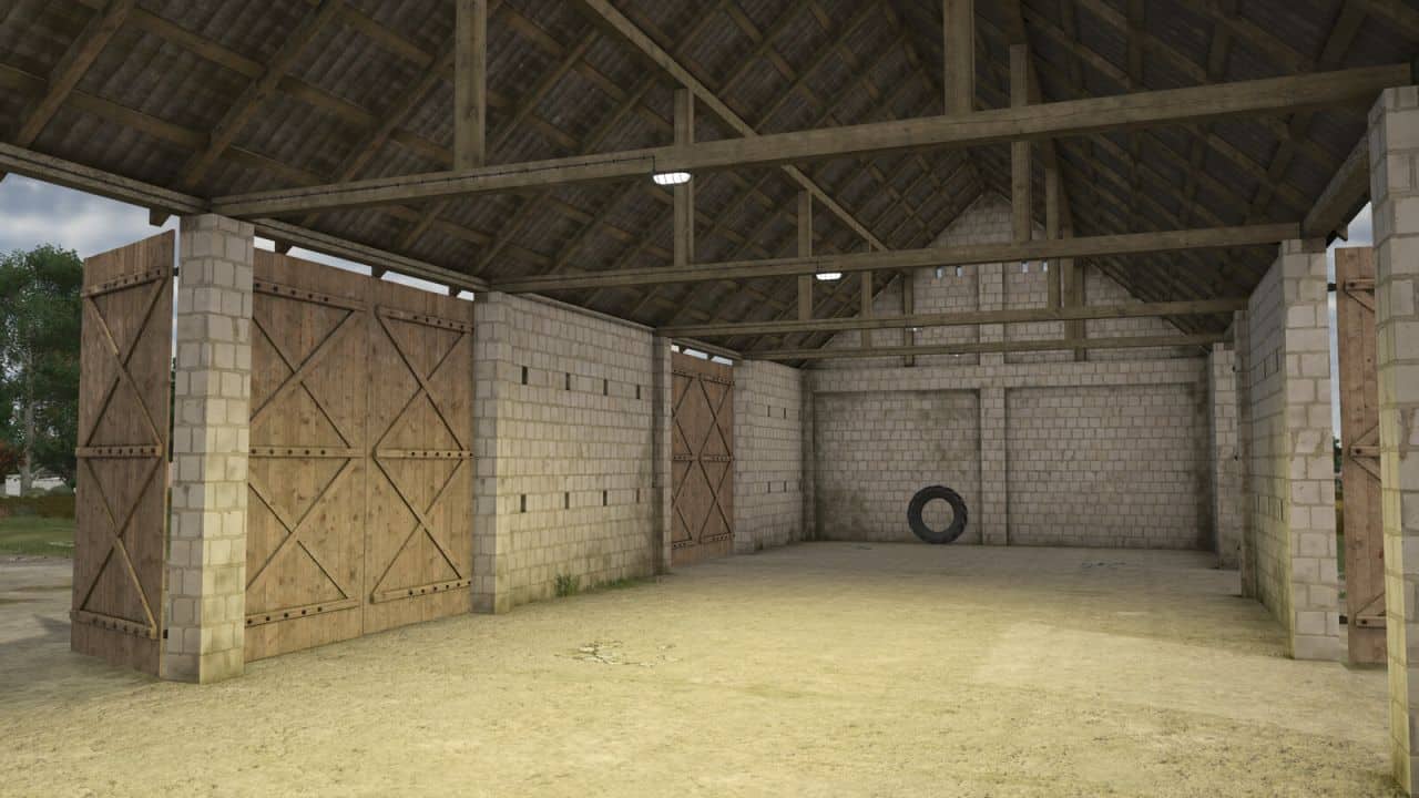 FS25 Medium Cow Barn v1.0 - FS 25 Buildings Mod Download