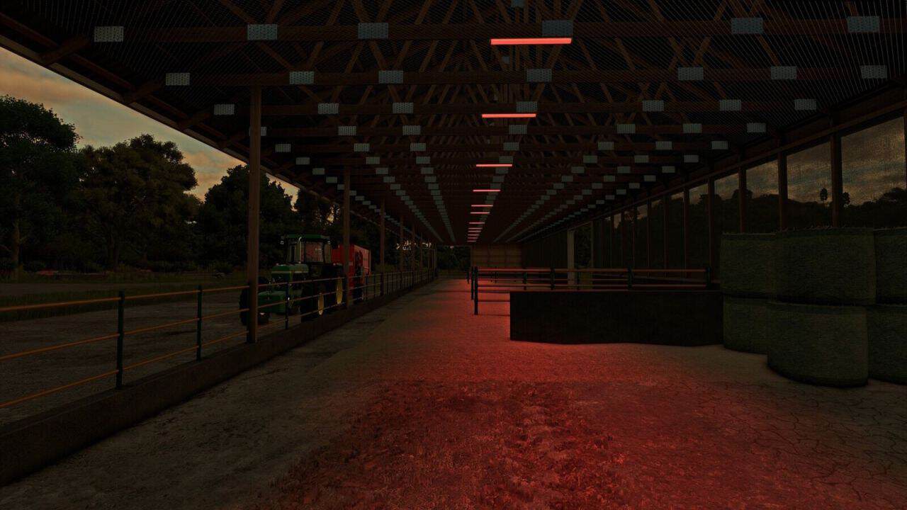 FS25 Monoslope Cow Barn v1.0.0.2 - FS 25 Buildings Mod Download