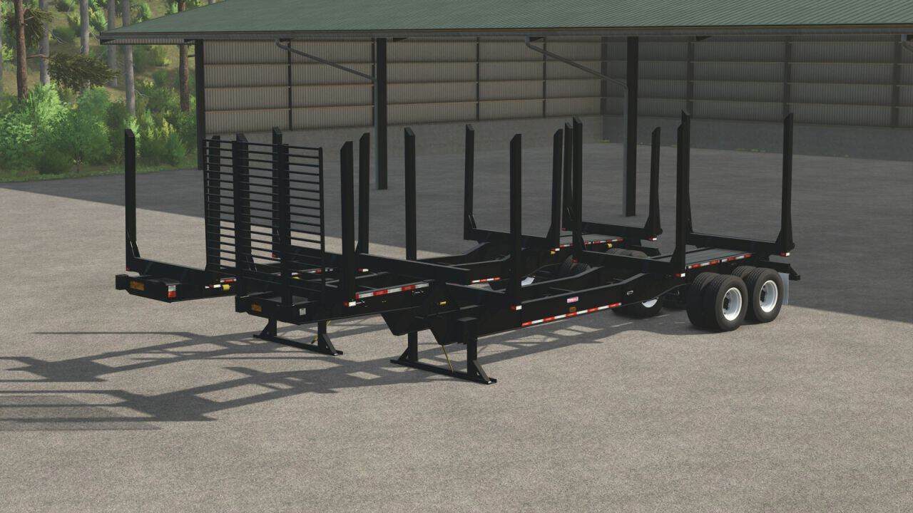 FS25 Pitts Log Trailer Pack v1.0.0.1 - FS 25 Trailers Mod Download