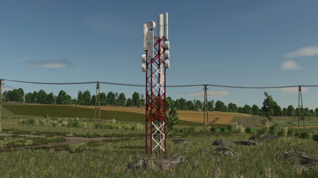 FS25 Transmitter Tower Pack v1.0 - FS 25 Objects Mod Download