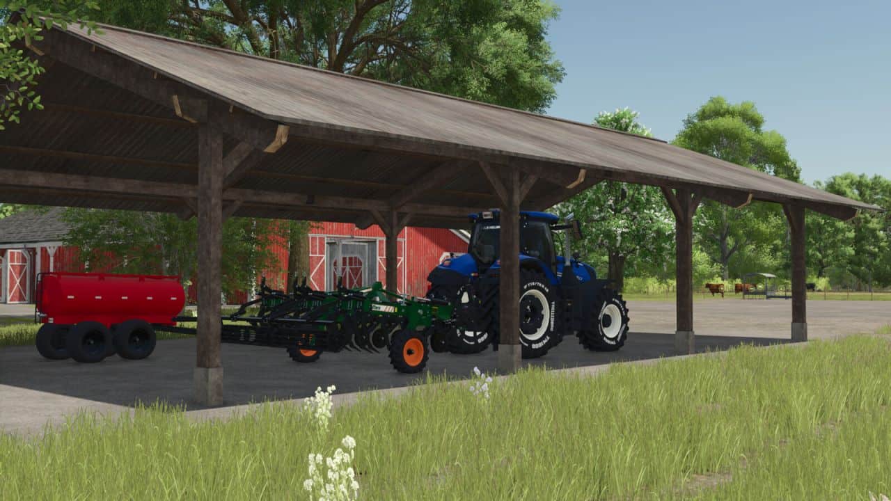 FS25 Wooden Sheds Pack v1.0 - FS 25 Buildings Mod Download